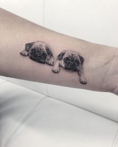 The 23 Minimalist Pug Tattoo Designs - The Dogman