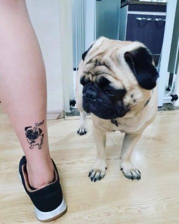 The 23 Minimalist Pug Tattoo Designs - The Dogman